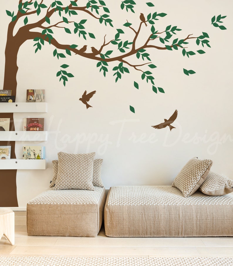 Long Corner Tree Wall Decal Tree Decal Design for Your Home - Etsy