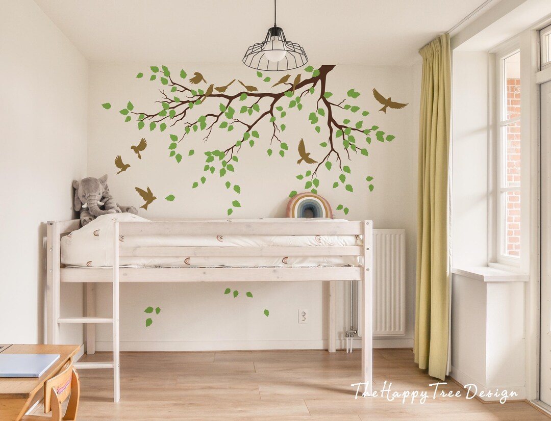 Branch Wall Design Kid Room Interior Element Design Family Home Wall ...