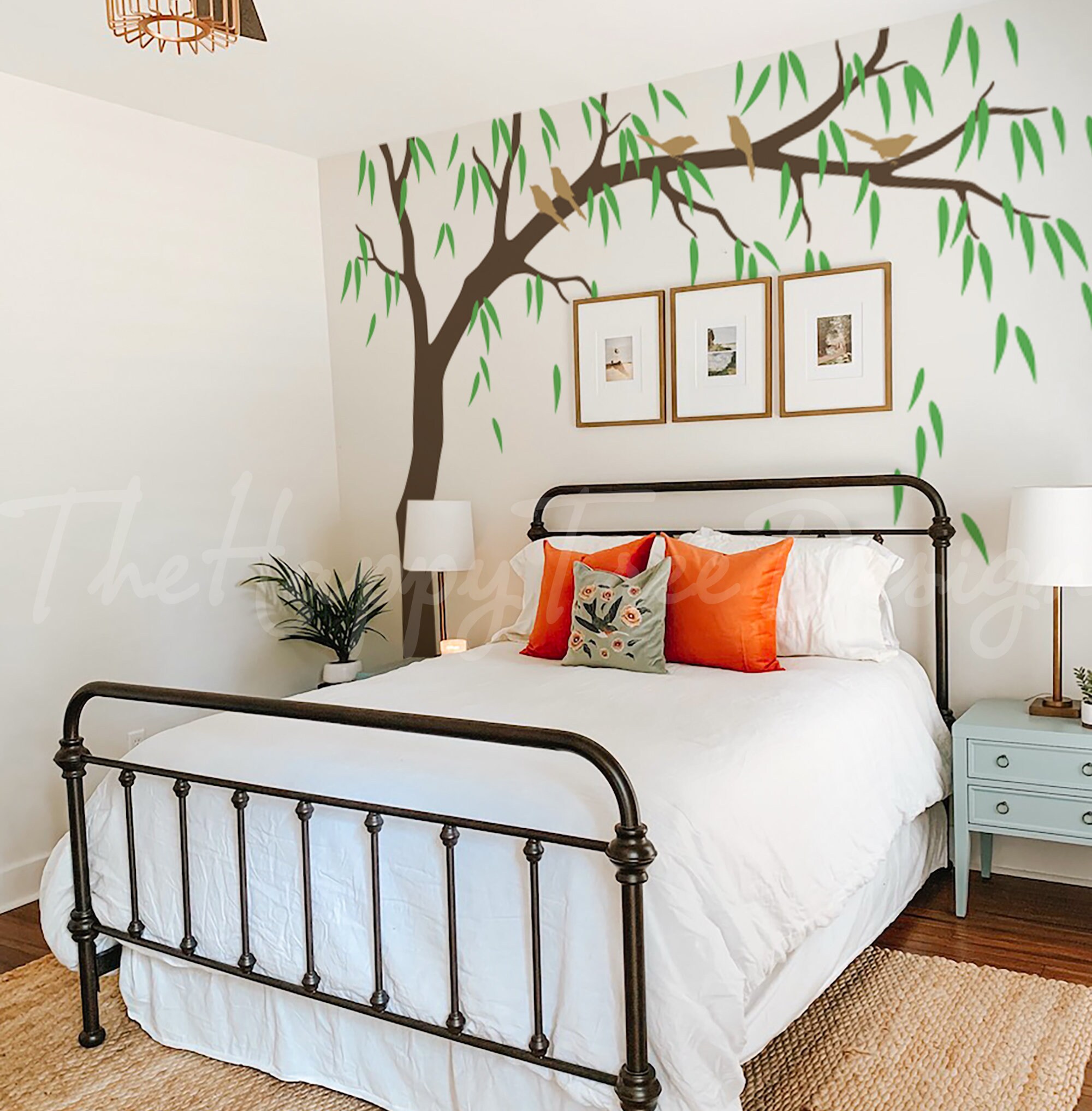 Long Tree Wall Decal Weeping Willow Tree Decal Nursery Big - Etsy