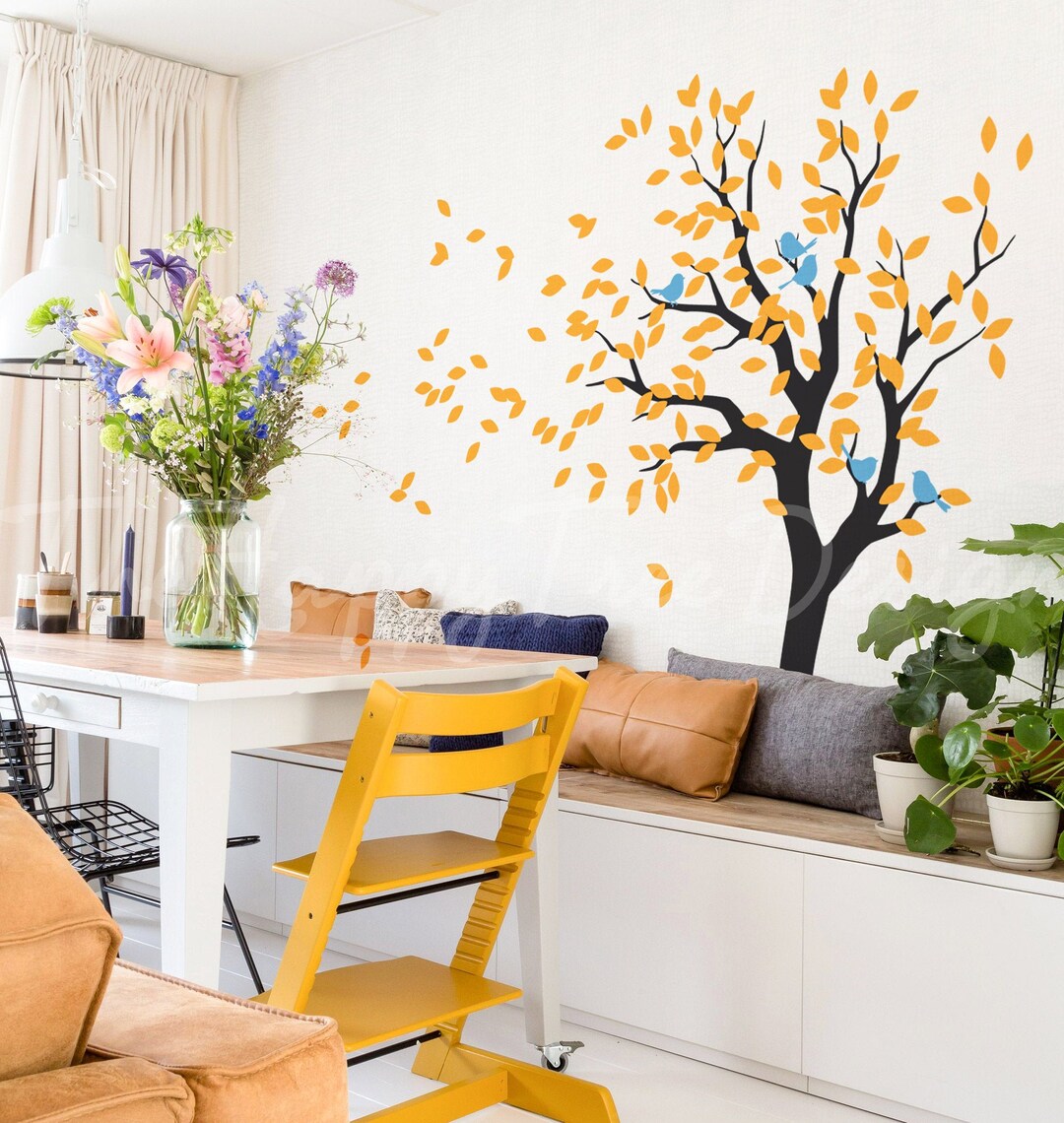 Wind Tree Vinyl Wall Decal – Kid's Room Decor, Medium Size - Etsy