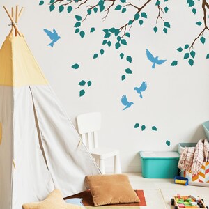 Branch Wall Design Kid Room Interior Element Design Family Home Wall ...