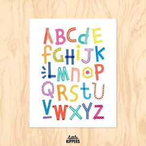 RAINBOW ALPHABET : Printable Art, Nursery Art, Kids Wall Art, Instant ...