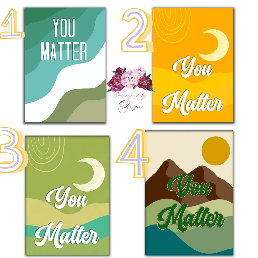 YOU MATTER Mental Health Poster Affirmations School Counsellor - Etsy
