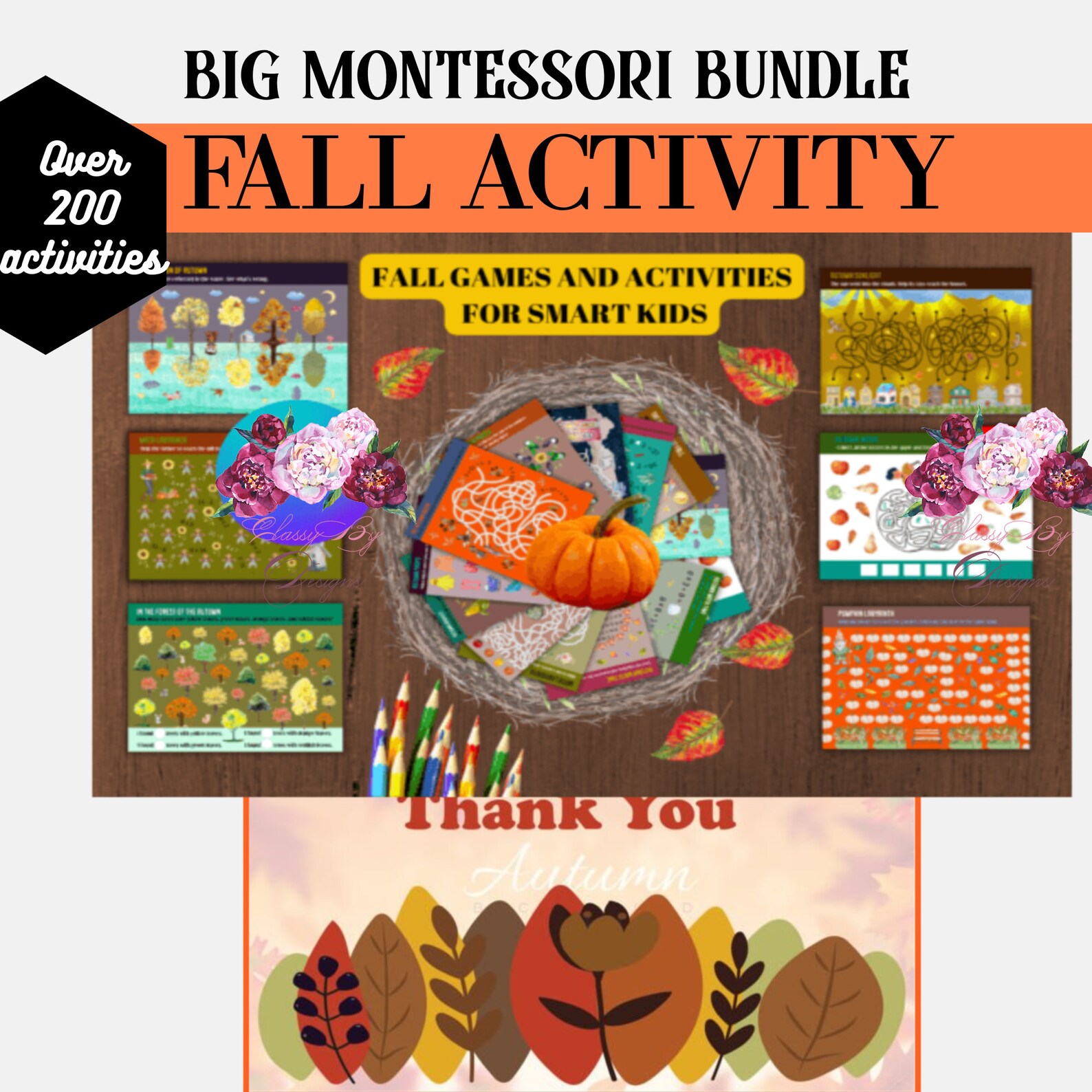 Autumn Montessori Printable Fall Bundle Preschool - Etsy
