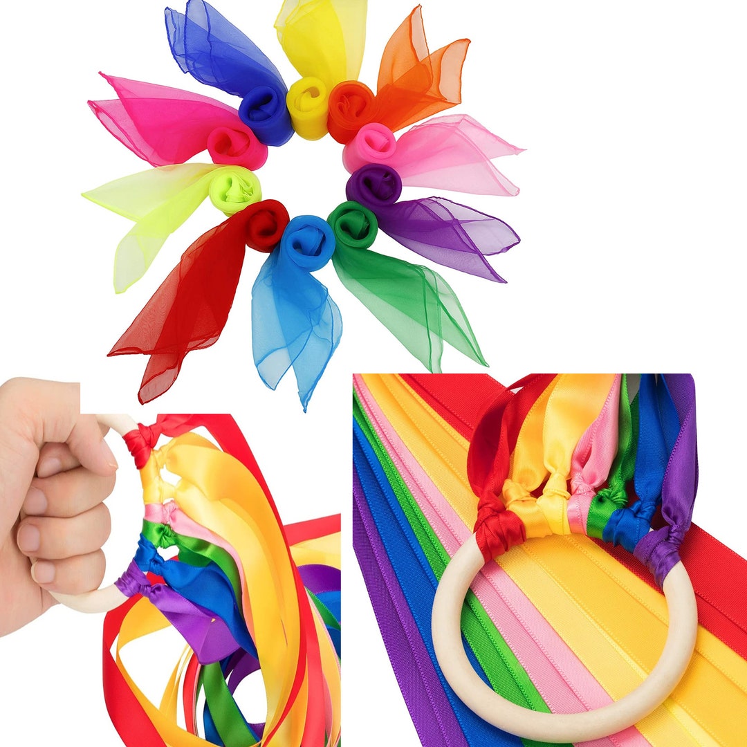 Baby Sensory Scarves and Hand Kite Gift Set Dance Magic Scarves ...