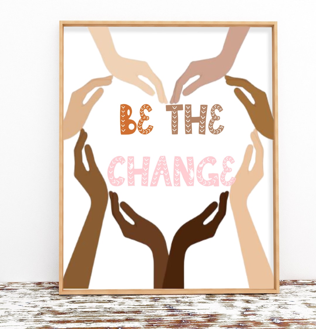 Hands Diversity Poster Digital Print, Children's Poster, Classroom Art ...