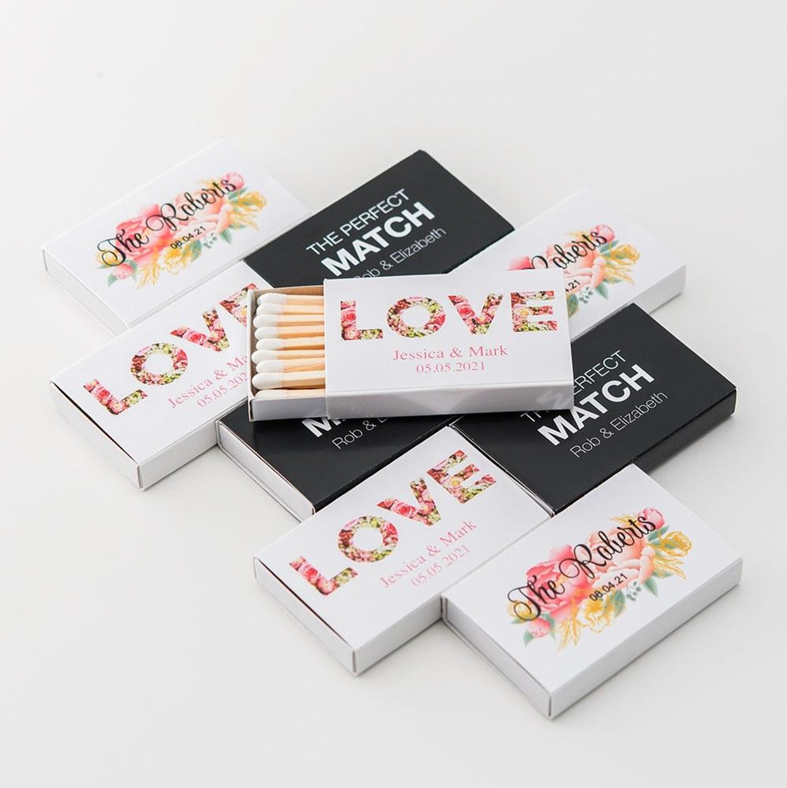 Set of Custom Matchboxes Logo Personalized Matches Wedding - Etsy UK