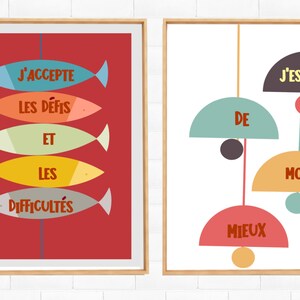 French GROWTH MINDSET A3 Printed Set 6classroom Posters, Set of 6 Kids ...