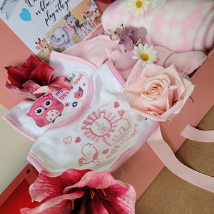 Newborn Pink Gift Box ,pastel Pink Baby Hamper, Baby Shower, Baby Girl ...