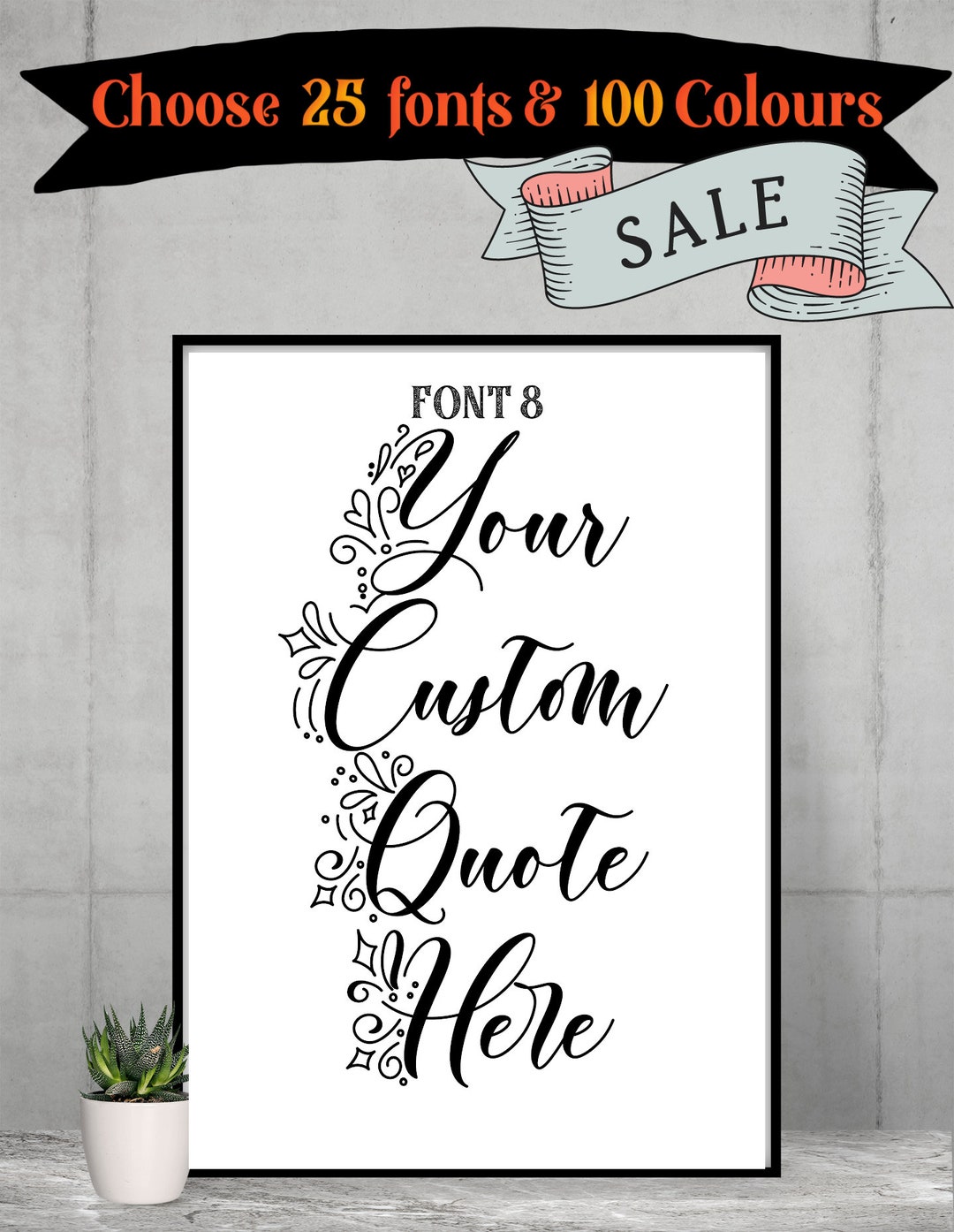 Custom Quote Print, Personalised Print, Custom Wall Art. Your Quote ...