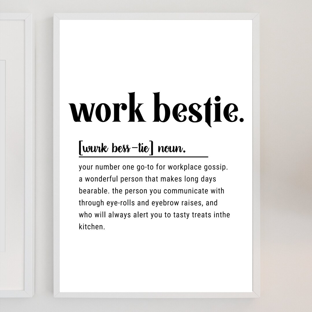 Work Bestie Print Work Gifts Bestie Gift Bestie Birthday - Etsy