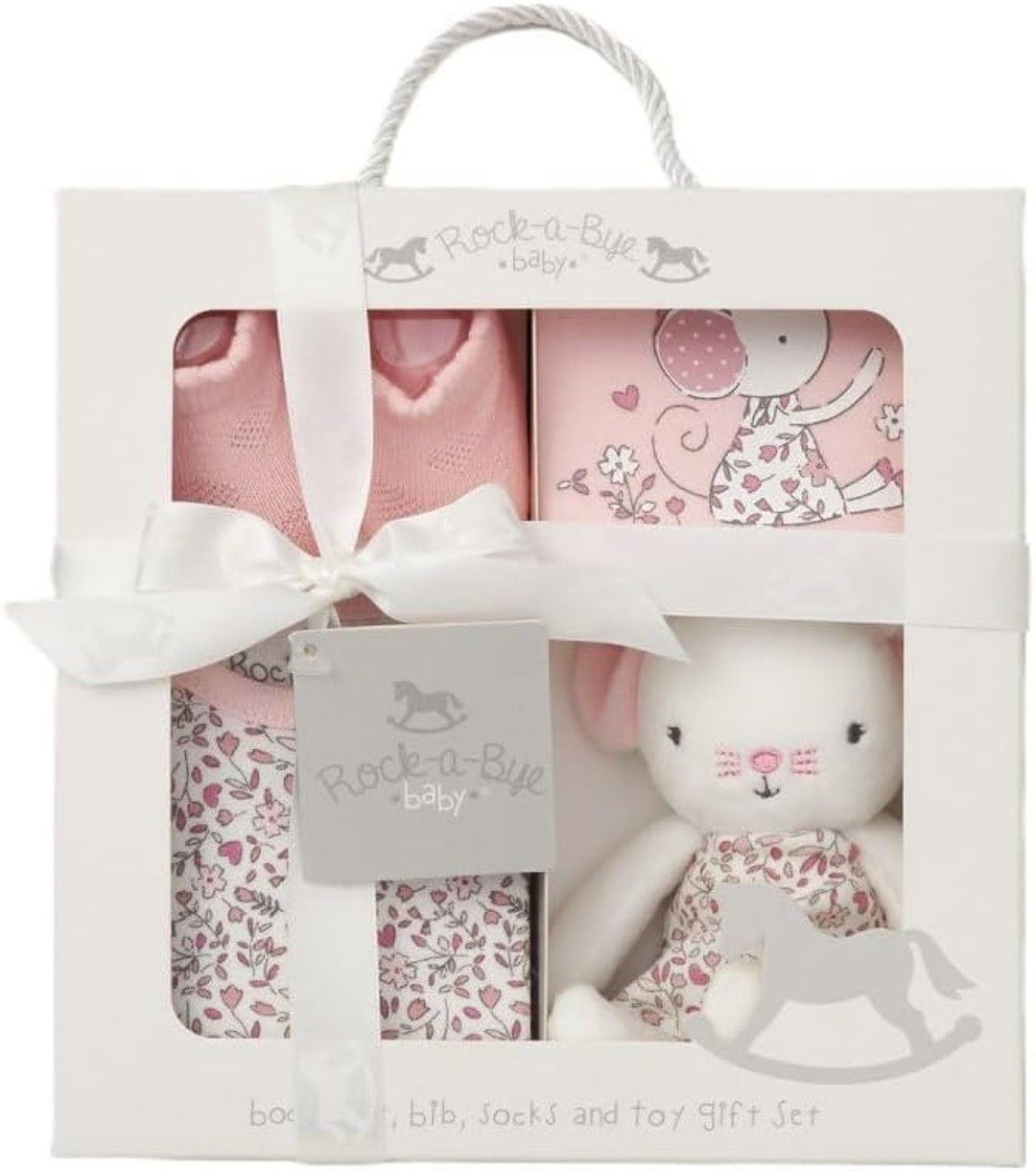 Baby Girl Newborn Baby Essentials 4 Piece Luxury Boxed Baby Gift Set ...