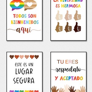 Set of 20 German Classroom Rainbow Prints Diversity Deco School Kid ...