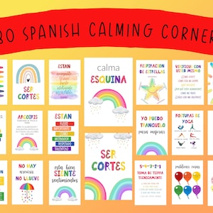 30 Spanish Calming Corner Poster Digital Download Rainbow - Etsy