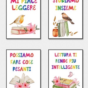 Set of 20 Italian Classroom Rainbow Prints Diversity Decor School Kid ...