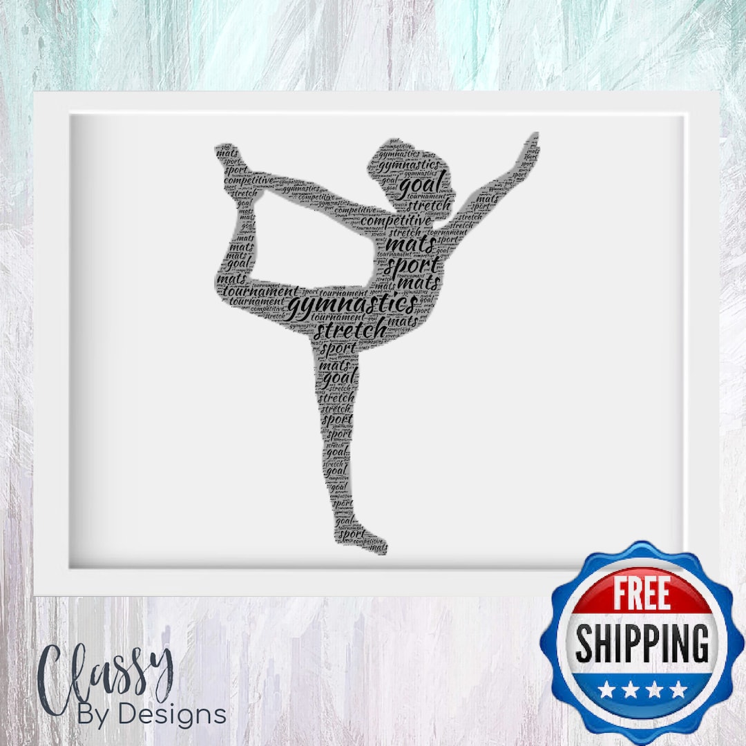 PERSONALISED Word Art Gymnastics-unique Gift-for Kids Him Her Girls ...