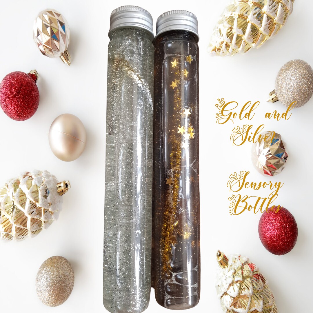 Sensory Bottle Calming Glitter Bottles Pack of 2 Calm Down Bottles ...