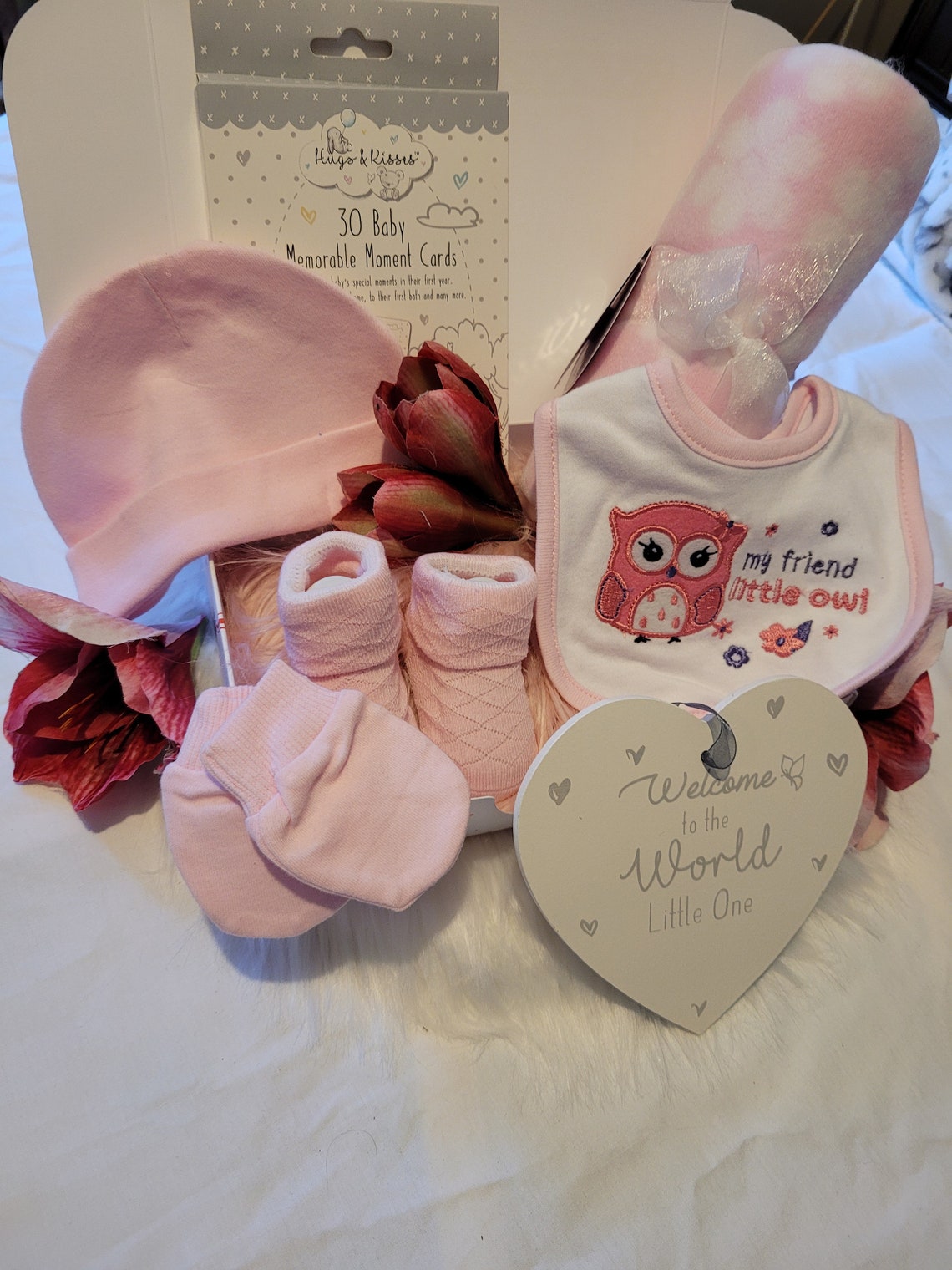 Newborn Pink Gift Box pastel Pink Baby Hamper Baby Shower - Etsy