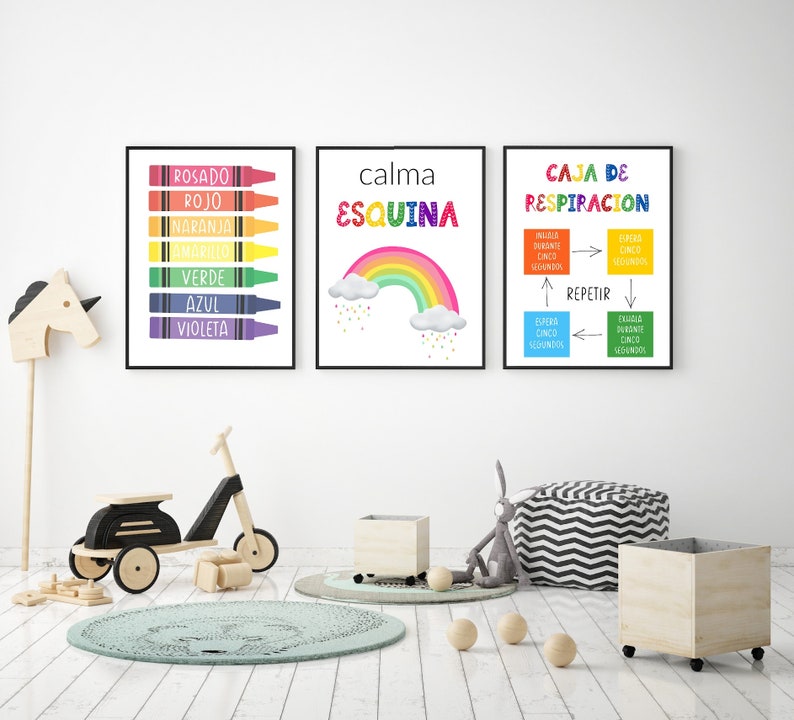 30 Spanish Calming Corner Poster Digital Download Rainbow - Etsy