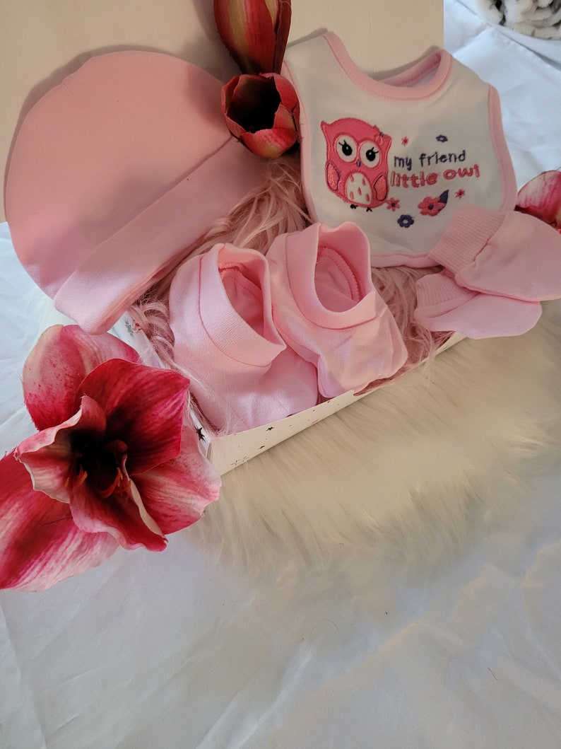 Newborn Pink Gift Box pastel Pink Baby Hamper Baby Shower - Etsy