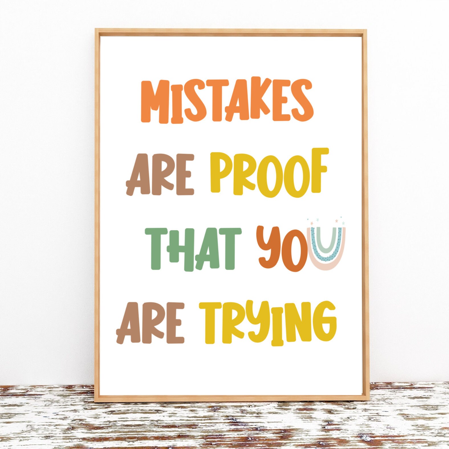 Mistakes Are Proof That You Are Trying Poster