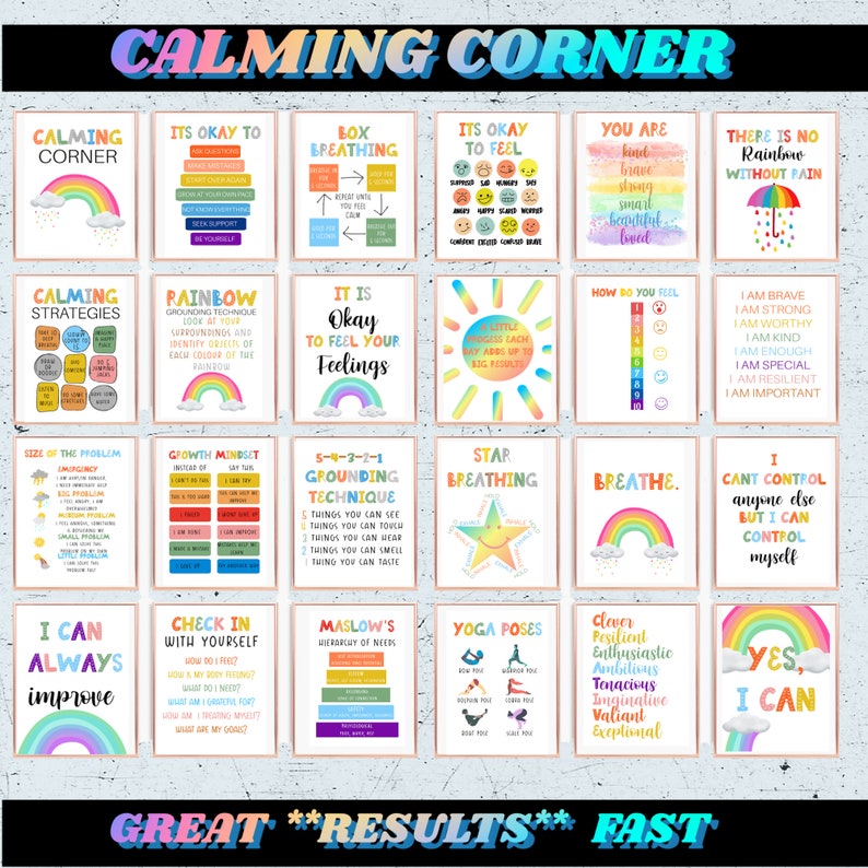 75 Calming Corner Poster Digital Download Anger Management - Etsy UK