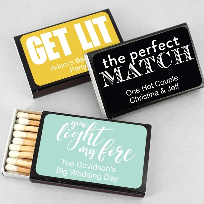 Set of Custom Matchboxes Logo Personalized Matches Wedding - Etsy UK