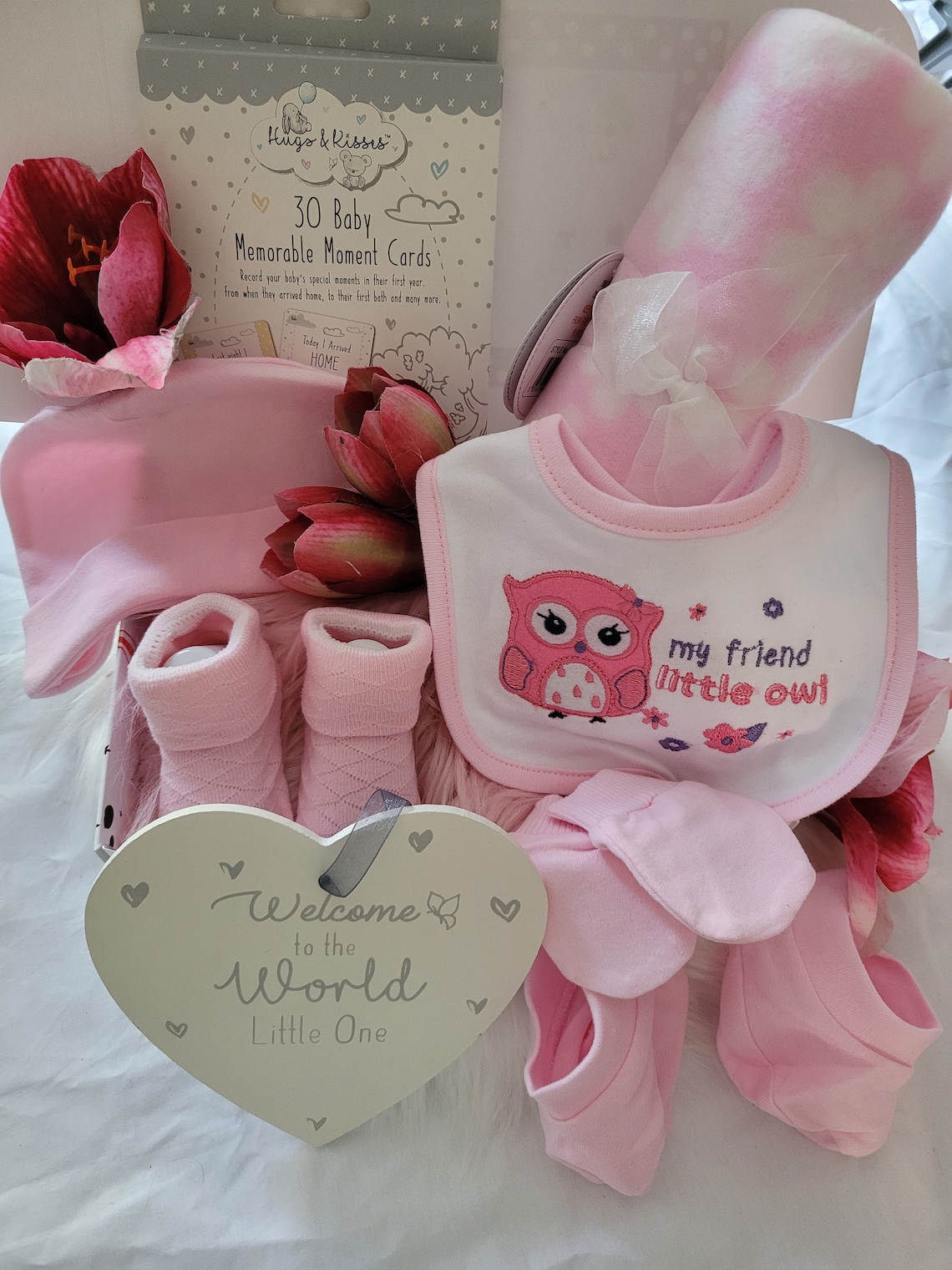 Newborn Pink Gift Box pastel Pink Baby Hamper Baby Shower - Etsy