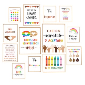 Set of 20 German Classroom Rainbow Prints Diversity Deco School Kid ...