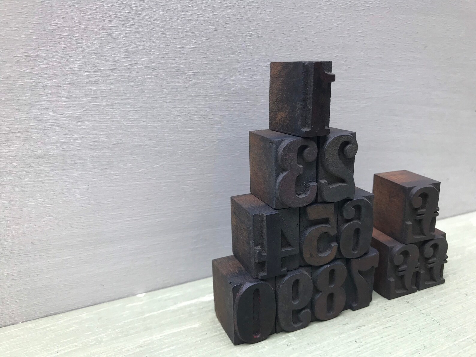 Vintage Wooden Printers' Block Numbers Letterpress Digits - Etsy UK
