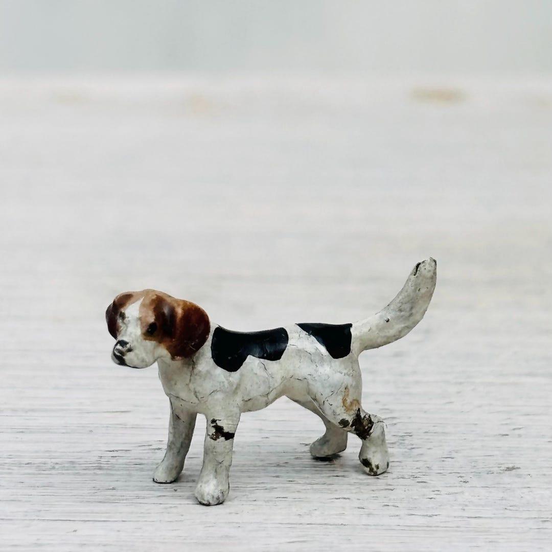 Antique Miniature Cold Painted Vienna Bronze Dog Figurine, Tiny Beagle ...