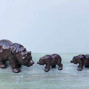 Vintage Britain's Miniature Lead Bear & Cubs, Wild Zoo Animal Figures - Etsy