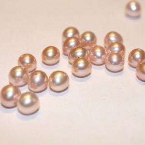 20 Genuine Freshwater Pearl - Rose Pearls - Light Pink Pearls - 6 Mm ...