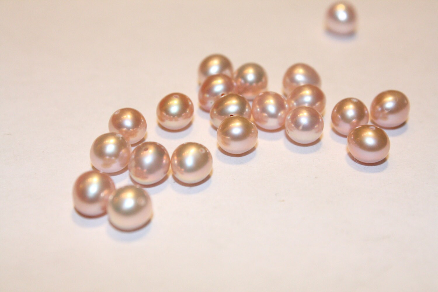 20 Genuine Freshwater Pearl - Rose Pearls - Light Pink Pearls - 6 Mm ...