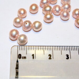 20 Genuine Freshwater Pearl - Rose Pearls - Light Pink Pearls - 6 Mm ...