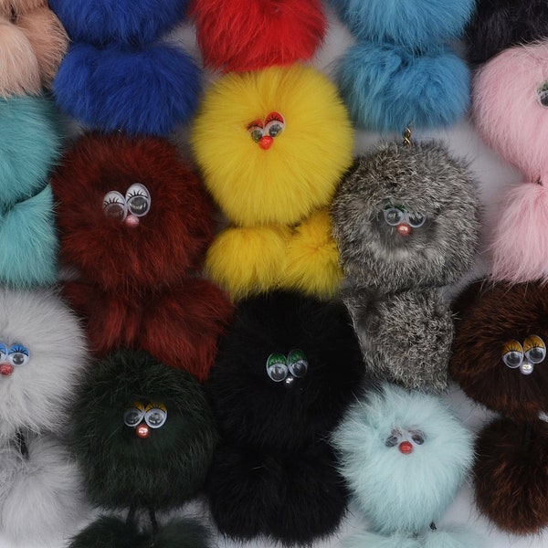 Real Fur Rabbit Keychain - Etsy