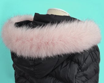 READY to SHIP Real Silver Fox Fur Trim Hood Fur Collar Trim - Etsy