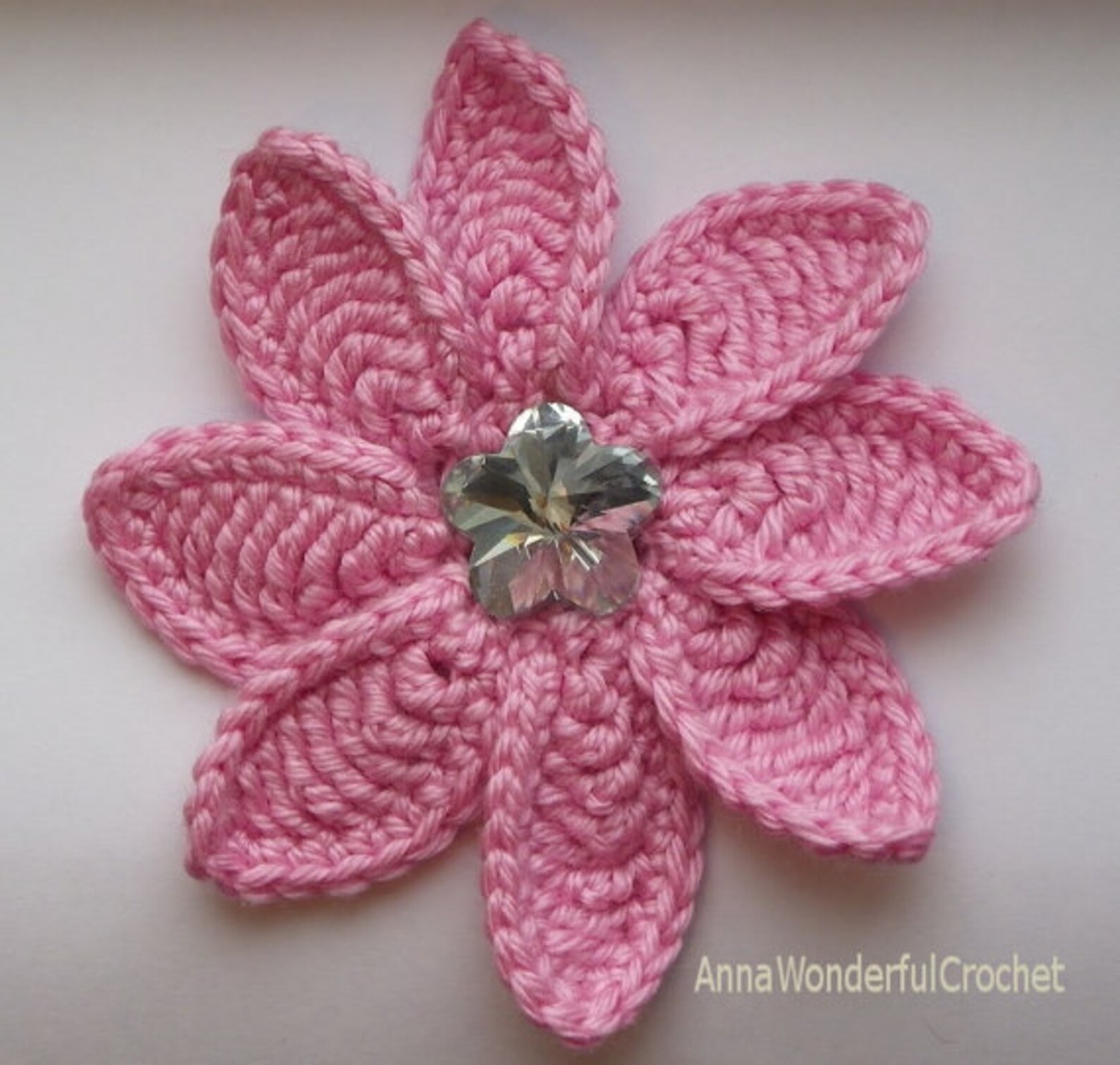 Crochet Flower Pattern Crochet Flower Aster Flower Applique - Etsy