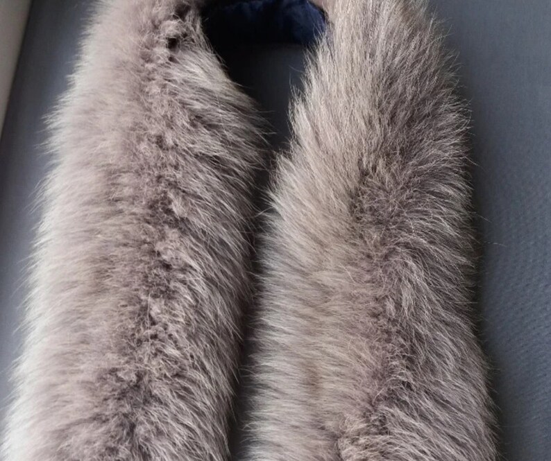 BY ORDER Fox tail XXL Triple Real Fox Fur Trim Hood Fur - Etsy