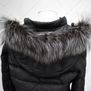 BY ORDER Finnish Silver Fox Fur Trim Hood, Fur Collar Trim, Silver Fox ...