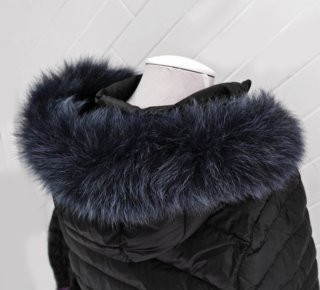 BY ORDER, Real Fox Fur (tail) Trim Hood, Fur Collar Trim, Fox Fur ...