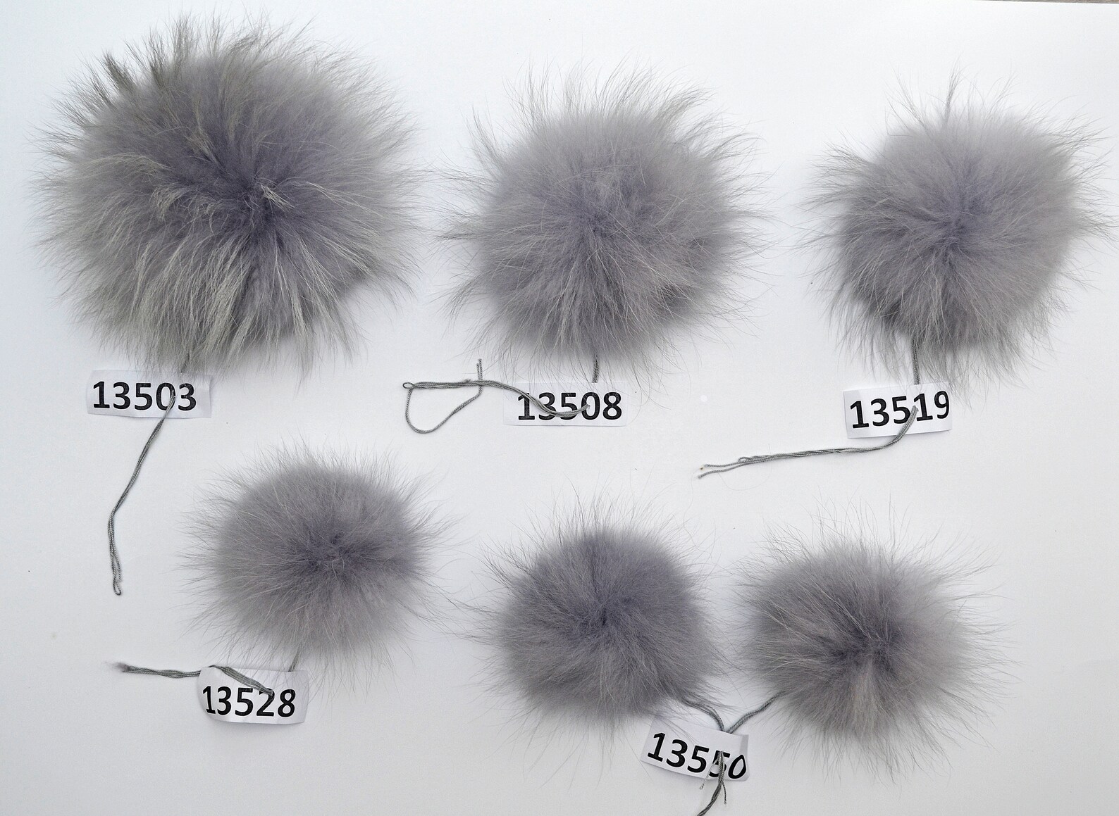 6 to 9 EXTRA LARGE GRAY Pom Poms Double Raccoon - Etsy Canada