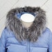 READY to SHIP Real Silver Fox Fur Trim Hood, Fur Collar Trim, Fox Fur ...