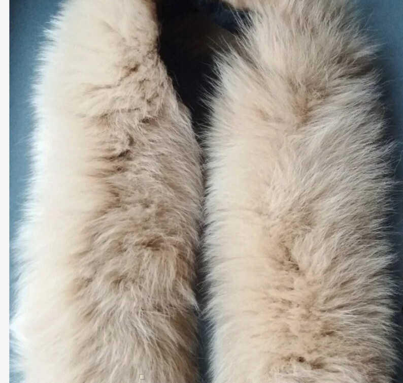 BY ORDER Fox (tail) XXL Triple Real Fox Fur Trim Hood, Fur Collar Trim ...