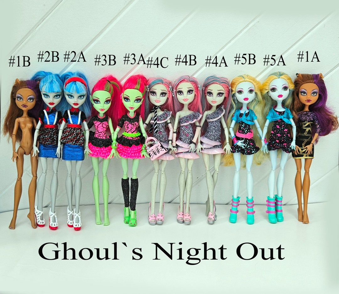 Ghouls Night Out Monster High Doll for Collectors, OOAK Repaints, Playing, Clawdeen Wolf ...