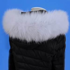 BY ORDER XL Double Real Fox Fur tail Trim Hood, Fox Fur Collar, Fur ...