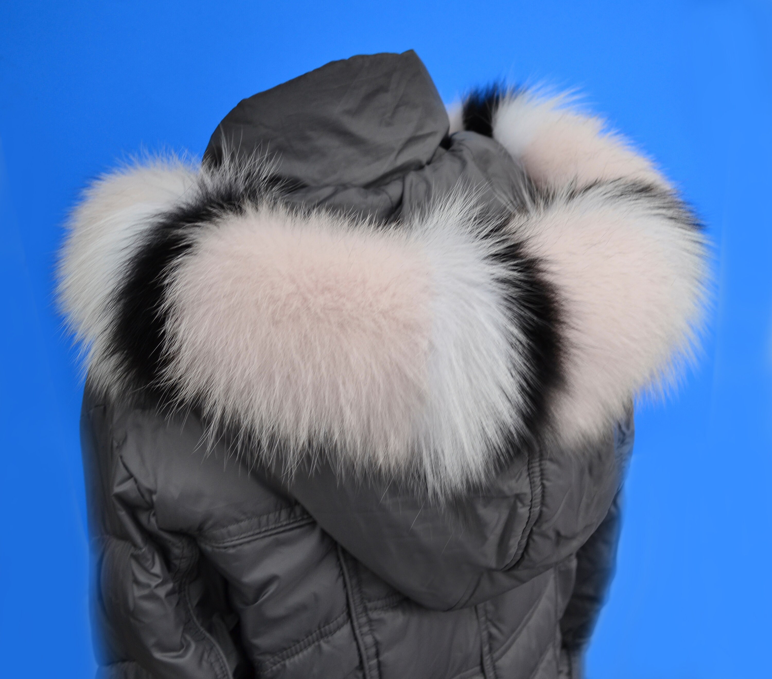 READY to SHIP, Multi Colored Real Fox Fur Collar From Pieces, Fur Trim ...