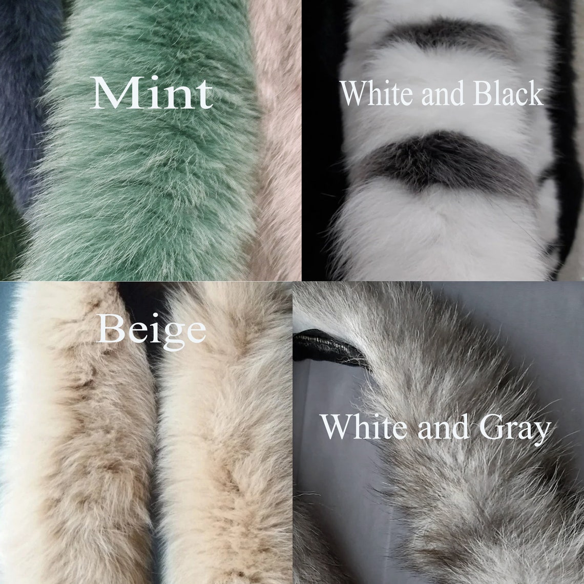 BY ORDER Fox tail XL Double Real Fox Fur Trim Hood Fur | Etsy