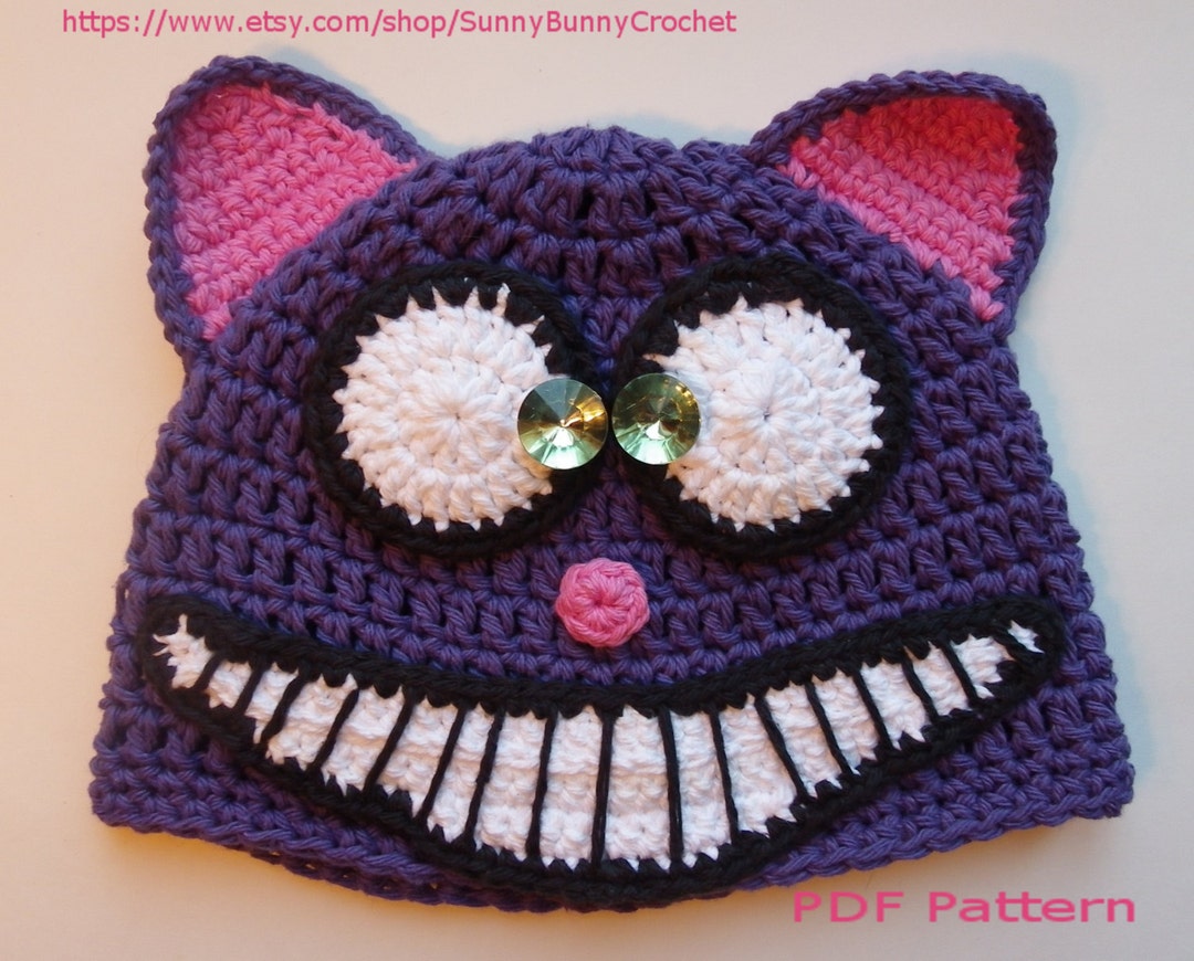 ANIMAL HAT PATTERN, Cat Crochet Hat, Halloween Hat, Tuque, Beanie ...