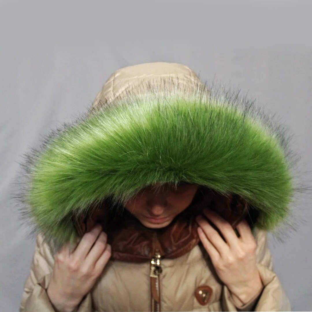 BY ORDER Faux Fur Collar Trim 70 Cm, Faux Fur Vegan Trim Hood, Fake Fur ...